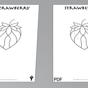 Strawberry Stained Glass Pattern: DIY Art, SVG PDF (digital Download ...