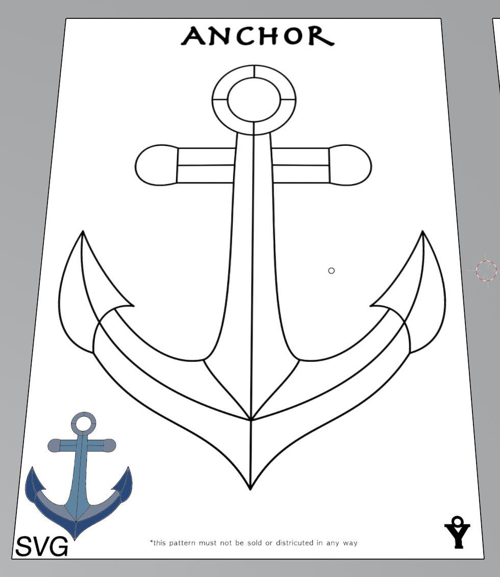 Anchor Stained Glass Pattern: DIY Art, Hobby Craft (PDF, SVG Digital ...