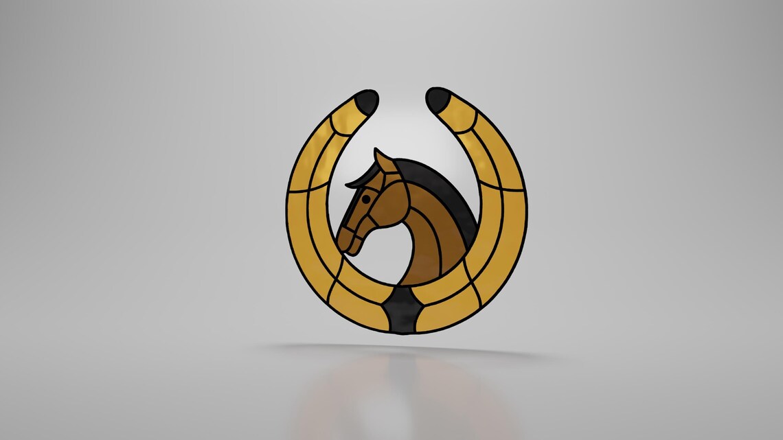 Horseshoe Pattern Stained Glass Pattern PDF SVG Digital Download Do It ...