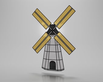 Stained Glass Windmill Pattern - Etsy