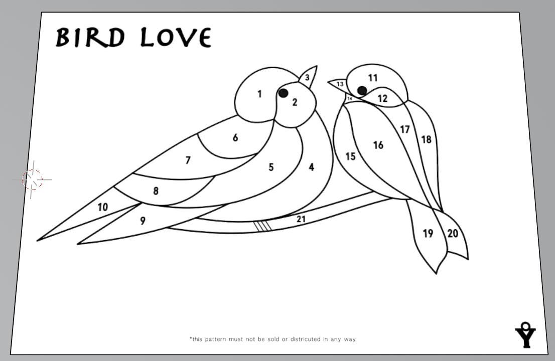 Bird Pattern Stained Glass Pattern PDF SVG Digital Download Do It ...