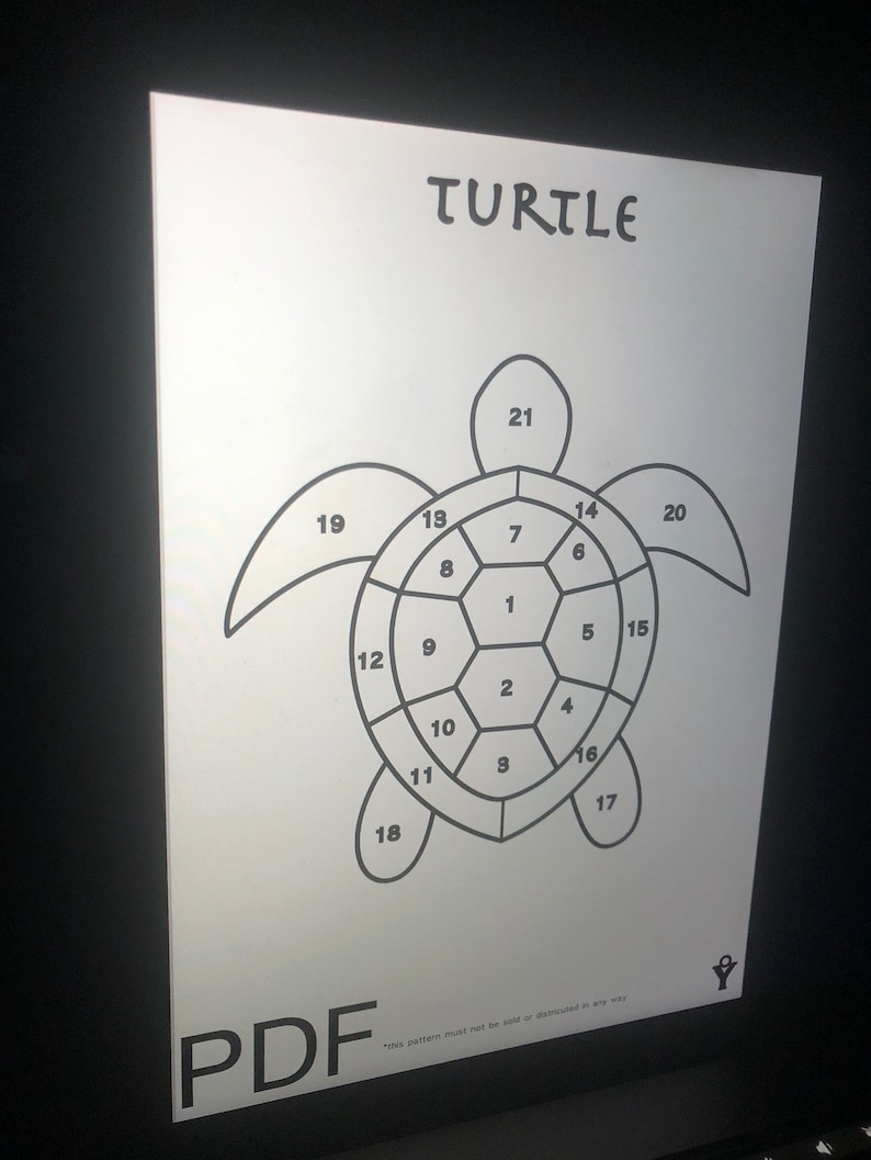 Turtle Pattern Stained Glass Pattern PDF SVG Digital Download Do It ...
