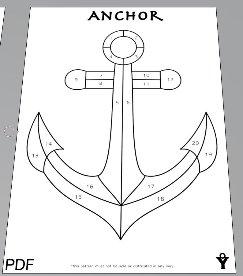 Anchor Stained Glass Pattern: DIY Art, Hobby Craft (PDF, SVG Digital ...