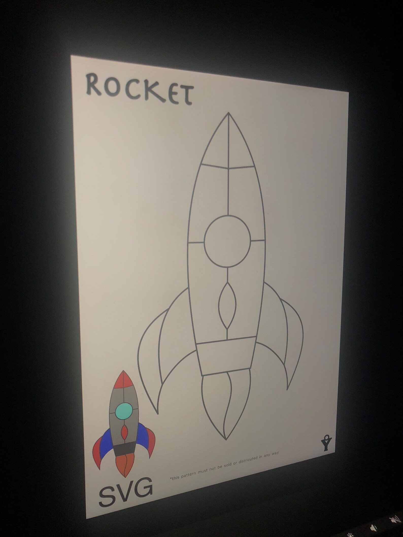Rocket Pattern Stained Glass Pattern PDF SVG Digital Download Do It ...