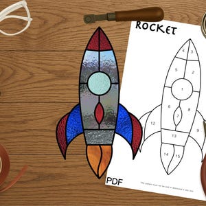 Rocket Pattern Stained Glass Pattern PDF SVG Digital Download Do It ...