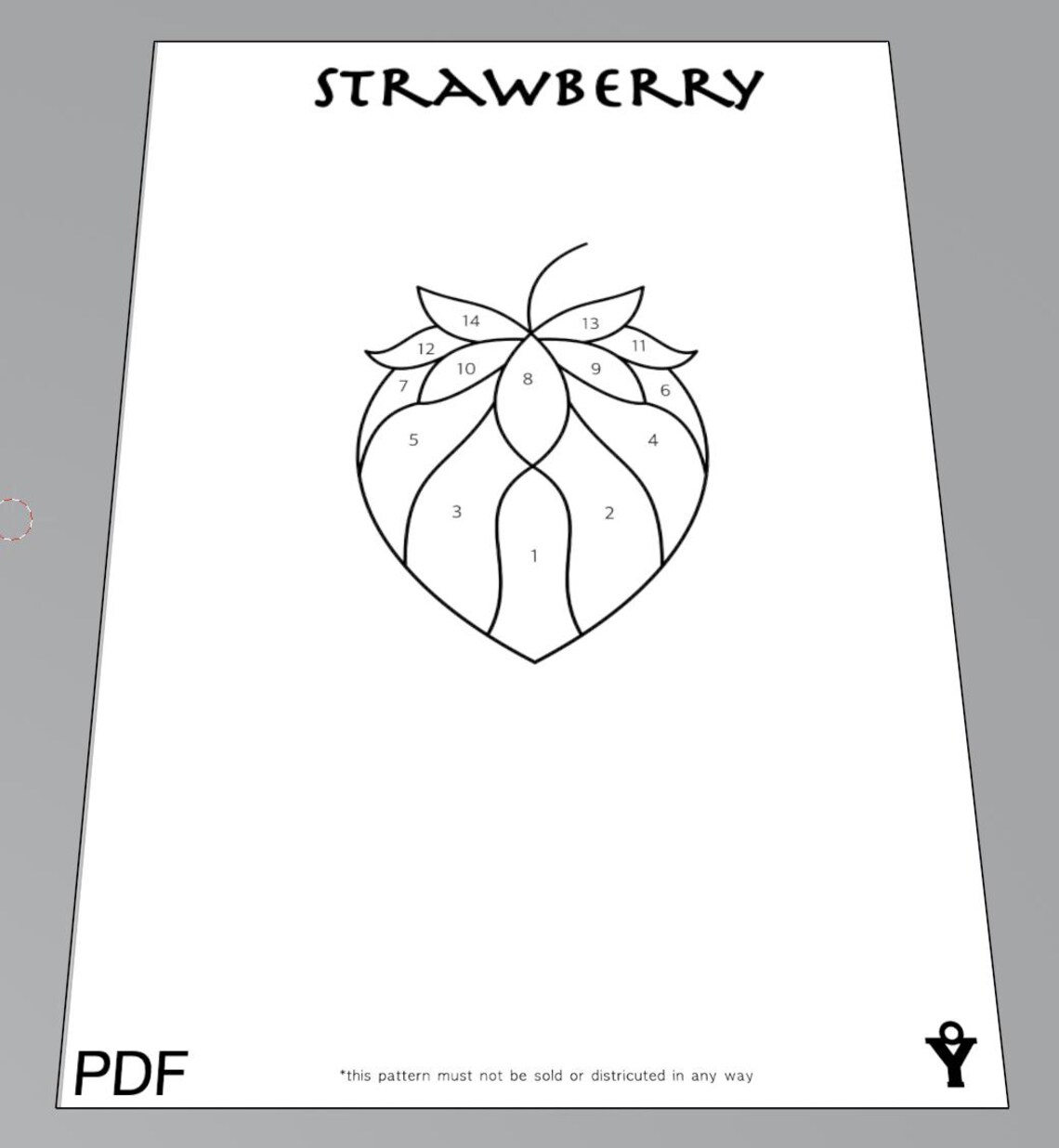 Strawberry Stained Glass Pattern: DIY Art, SVG PDF (digital Download ...