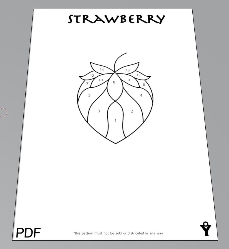 Strawberry Stained Glass Pattern: DIY Art, SVG PDF (digital Download ...
