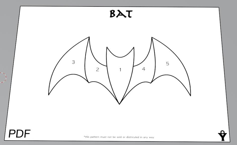 Bat Pattern Stained Glass Pattern Halloween PDF SVG Digital Download Do ...