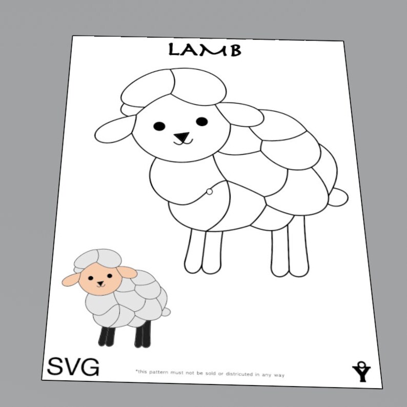 Lamb Pattern Stained Glass Pattern PDF SVG Digital Download Do It ...