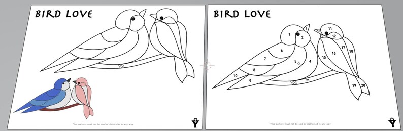 Bird Pattern Stained Glass Pattern PDF SVG Digital Download Do It ...