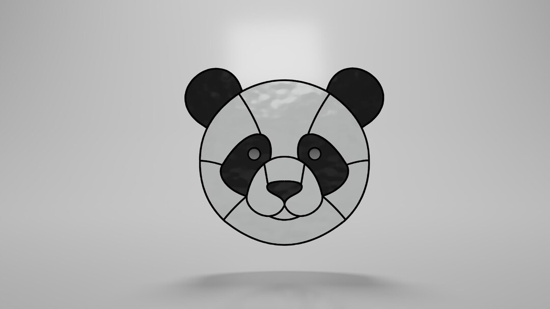 Panda Pattern Stained Glass Pattern PDF SVG Digital Download Do It Yourself Easy Art Hobby Craft ...