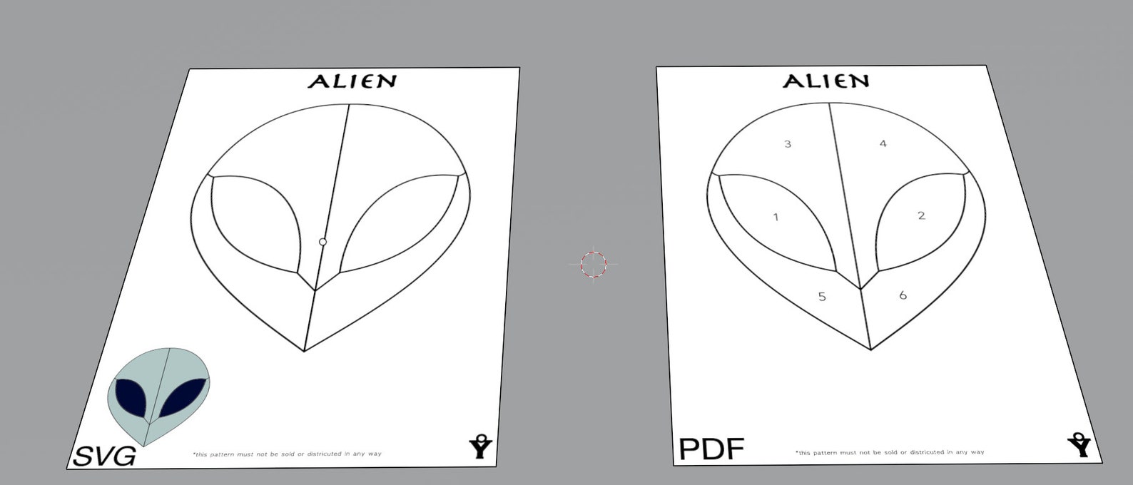 Alien Stained Glass Pattern: DIY Home & Garden Decor (PDF, SVG) - Etsy