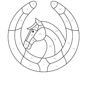 Horseshoe Pattern Stained Glass Pattern PDF SVG Digital Download Do It ...