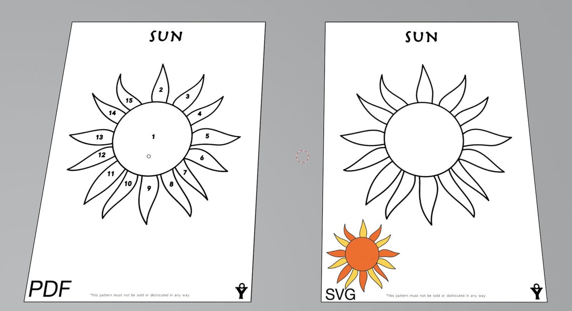 Sun Pattern Stained Glass Pattern PDF SVG Digital Download Do It ...