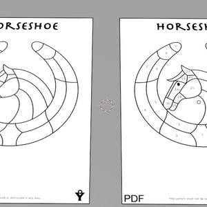 Horseshoe Pattern Stained Glass Pattern PDF SVG Digital Download Do It ...