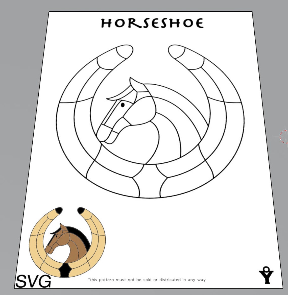 Horseshoe Pattern Stained Glass Pattern PDF SVG Digital Download Do It ...