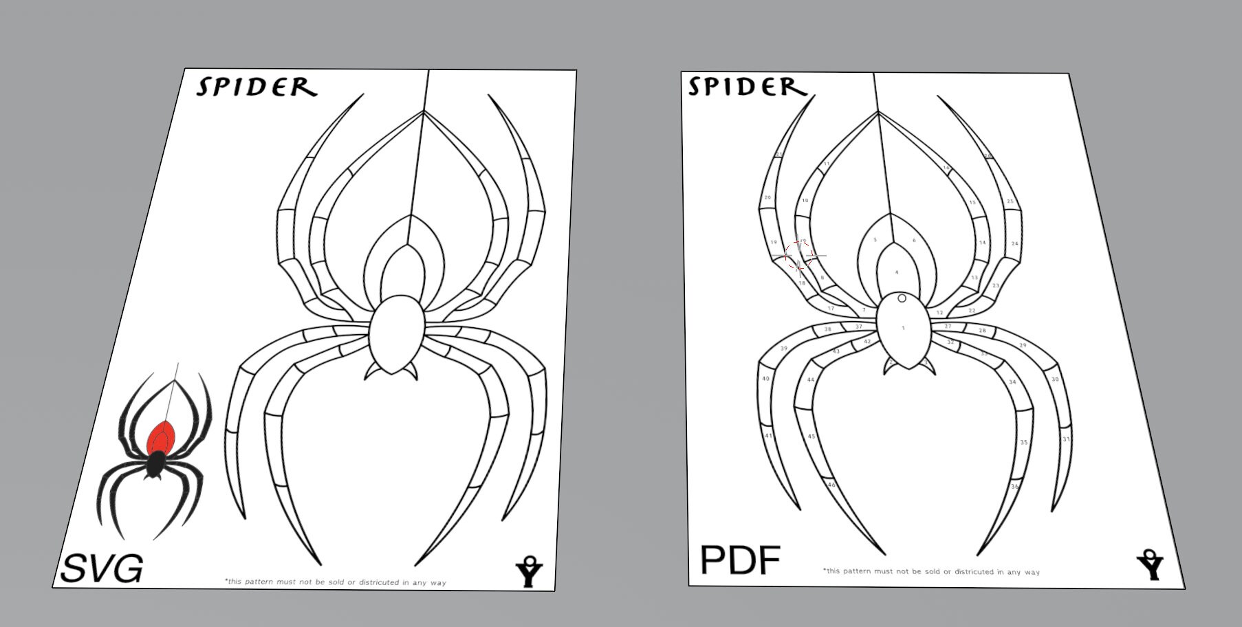 Spider Pattern Stained Glass Pattern PDF SVG Digital Download Do It ...