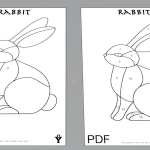 Rabbit Pattern Stained Glass Pattern PDF SVG Digital Download Do It ...