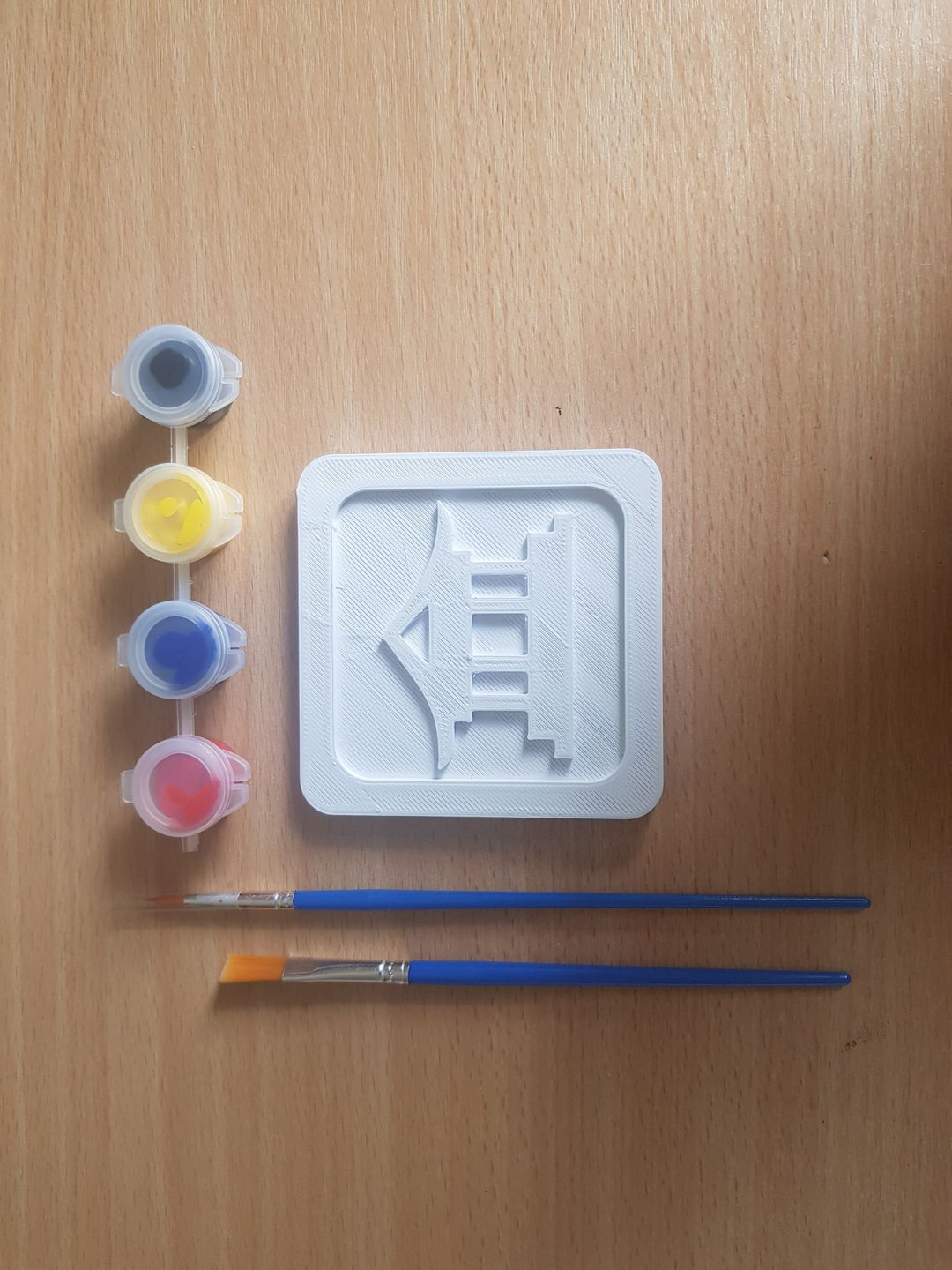 3D Printed Custom Japanese Temple Coaster DIY Paint Yourself - Etsy