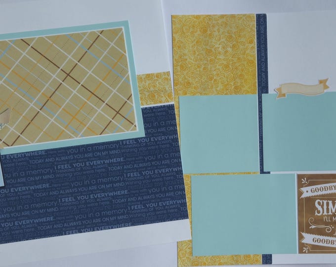 In Memory #2....DIY Kit,12x12 Scrapbook Layout, Scrapbook Page Kit - Etsy