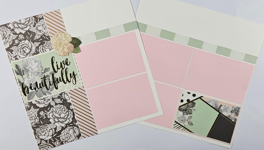 Live Beautifully....12x12 Scrapbook Layout, Scrapbook Page Kit, Project ...