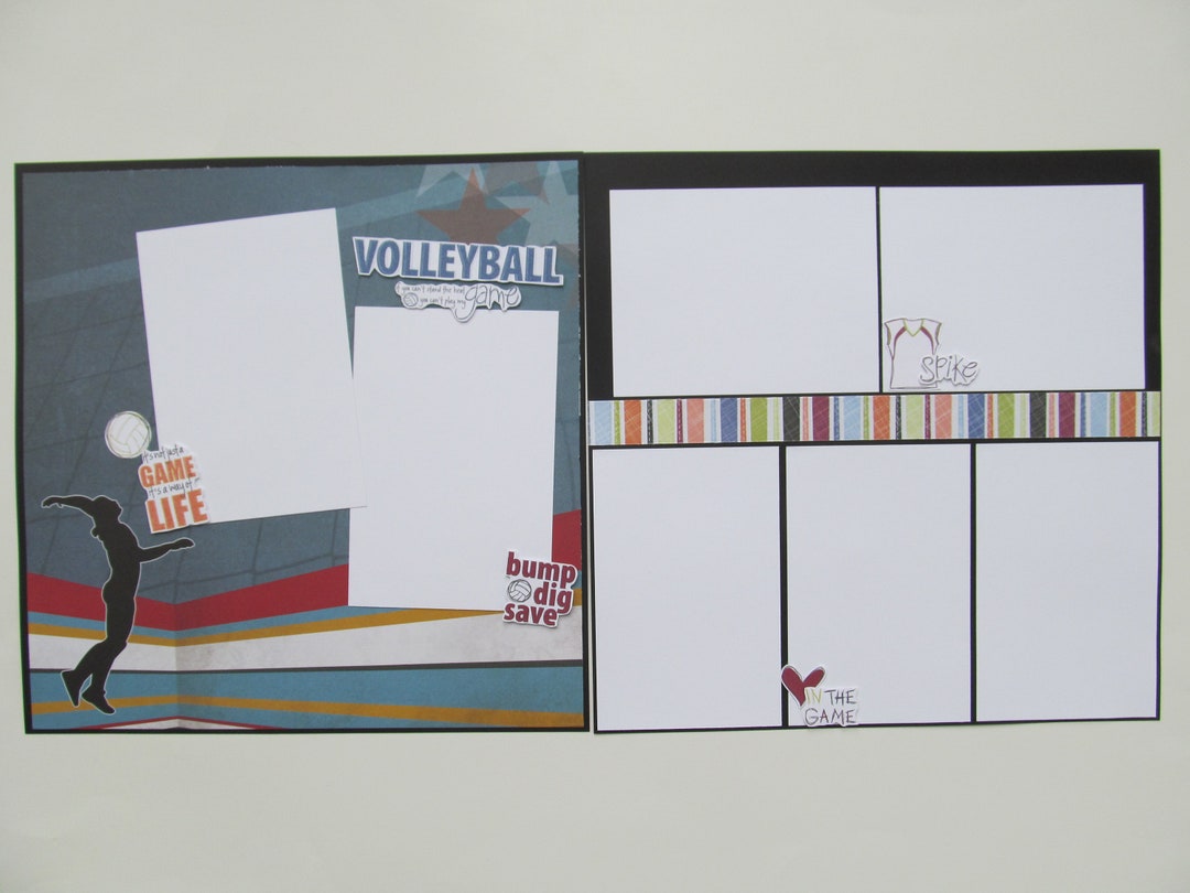 Volleyball Bump Dig Serve.......diy Kit,12x12 Scrapbook Layout ...