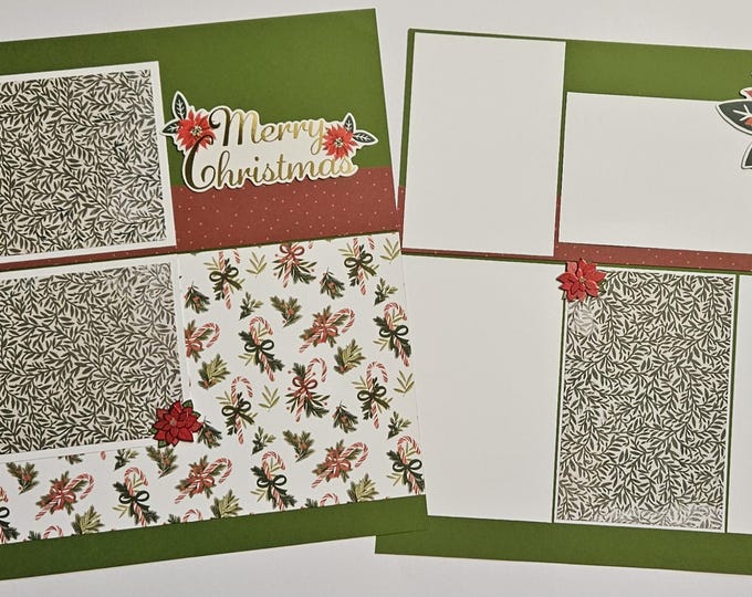 Merry Christmas.....12x12 Scrapbook Layout/pages - Etsy
