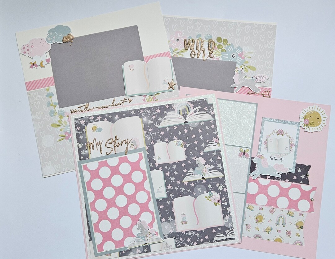 Story Time Baby Girl...4 Pages 12x12 Layouts - Etsy