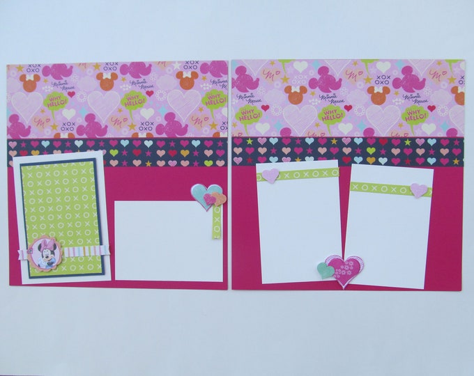 Minnie Mouse 12x12 Scrapbook Layout, Scrapbook Page - Etsy
