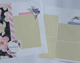 Home Premade,12x12 Scrapbook Layout, Scrapbook Page Kit - Etsy