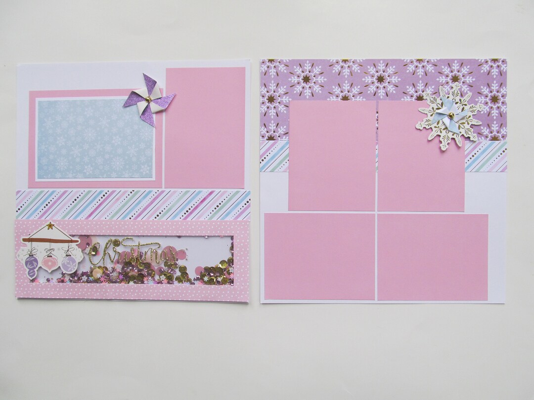 Christmas Ornaments 12x12 Scrapbook Layout, Scrapbook Page Kit - Etsy