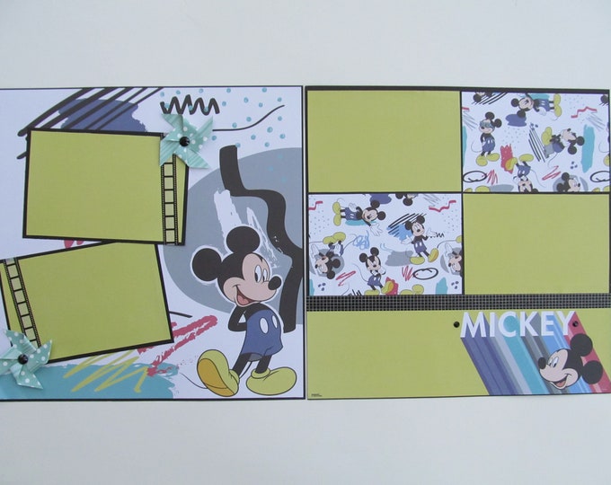 Hip Mickey..........12x12 Scrapbook Layout, DIY Kit, Scrapbook Page Kit ...