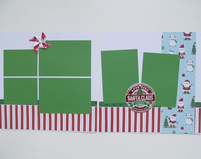 Santa Approved 12x12 Scrapbook Layout, Scrapbook Page Kit - Etsy