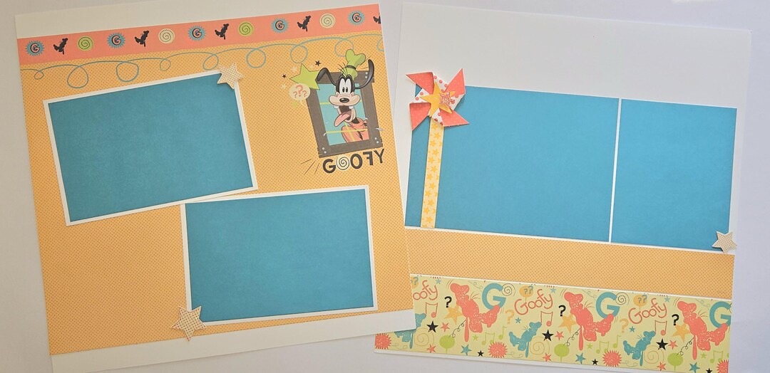 Goofy...12x12 Scrapbook Layout/pages - Etsy
