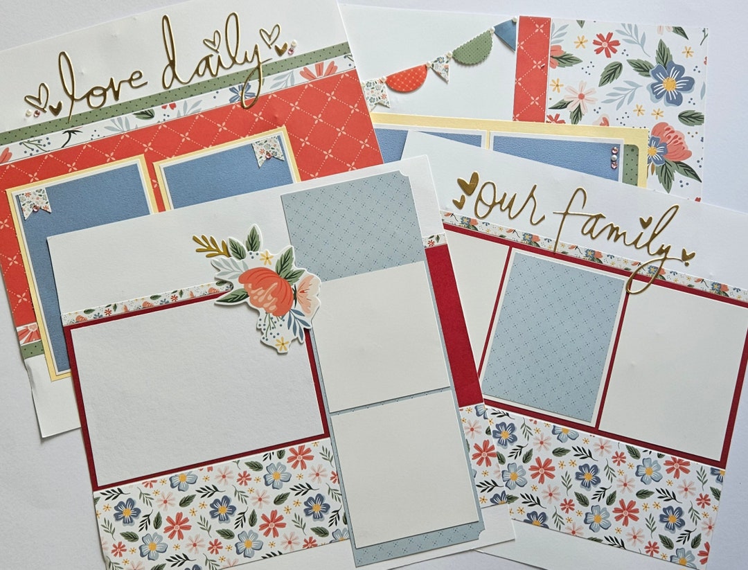 Our Family...6pages 12x12 Layouts - Etsy