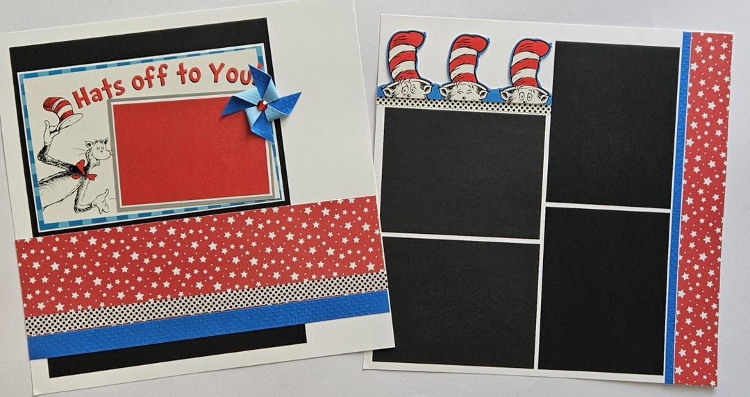 Dr. Seuss 12x12 Scrapbook Layout, Scrapbook Page Kit - Etsy