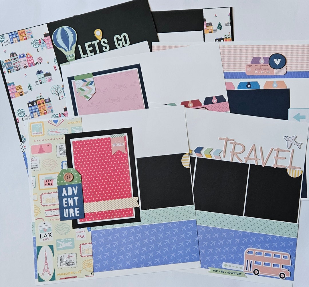 Let'sgo Travel...6 Page 12x12 Layouts - Etsy