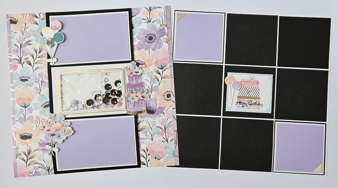 Happy Birthday...12x12 Scrapbook Layout/pages - Etsy