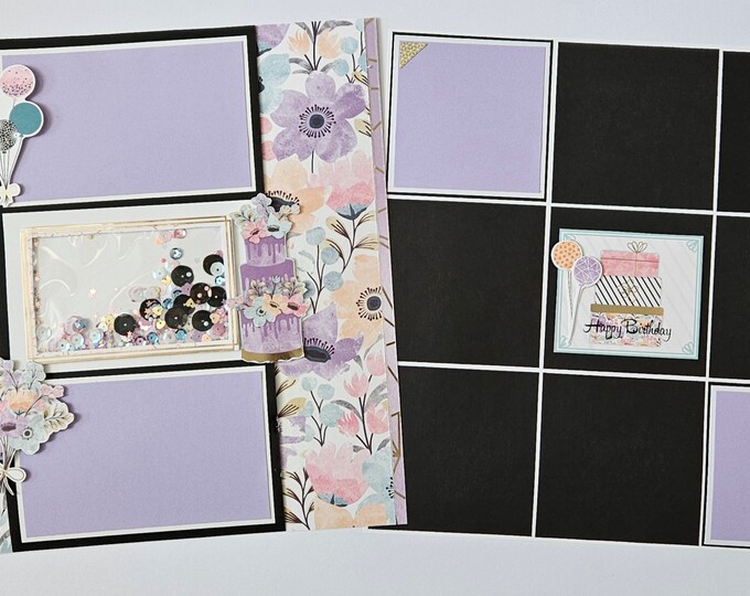 Happy Birthday...12x12 Scrapbook Layout/pages - Etsy