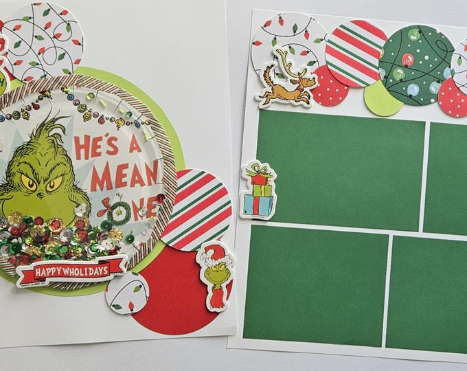 He's A Mean One... 12x12 Scrapbook Layout, Scrapbook Page Kit, - Etsy