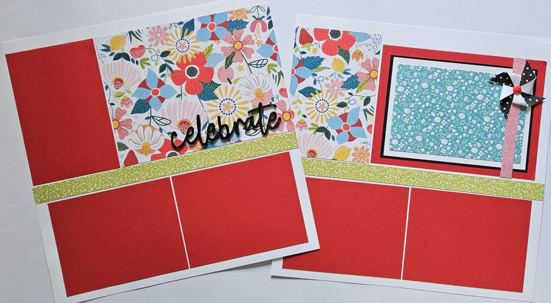 Celebrate.....12x12 Scrapbook Layout, Scrapbook Page Kit, Project Life ...