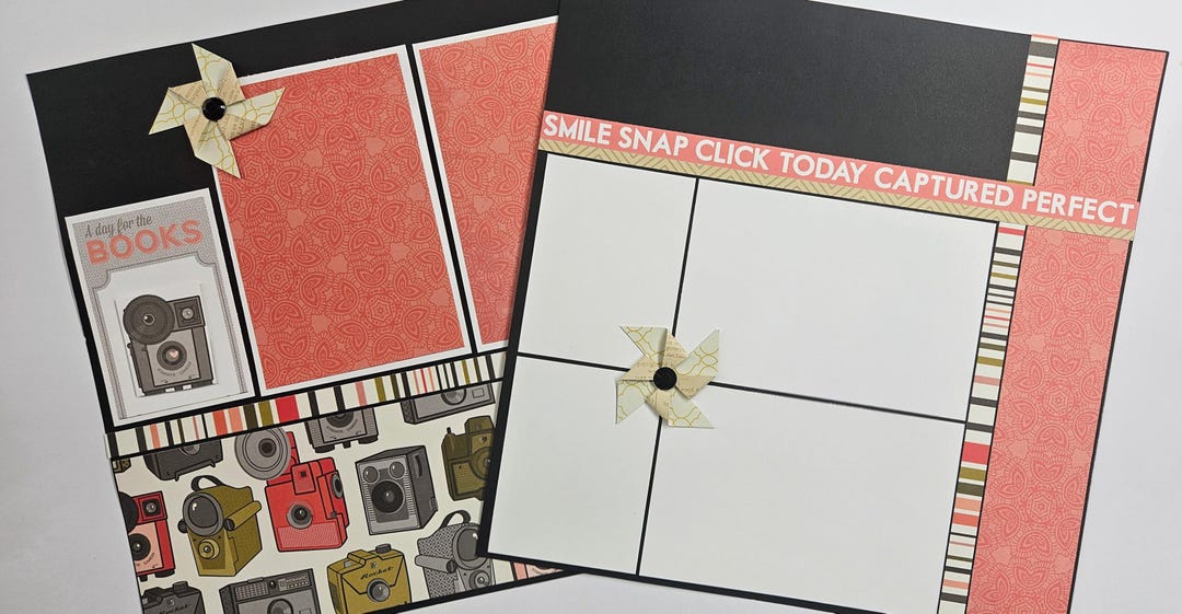 Camera........diy Kit,12x12 Scrapbook Layout, Scrapbook Page Kit ...