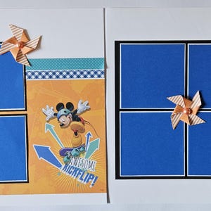 Mickey Mouse Scrapbook Layout Kit: DIY Photo Album, 12x12 Page - Etsy