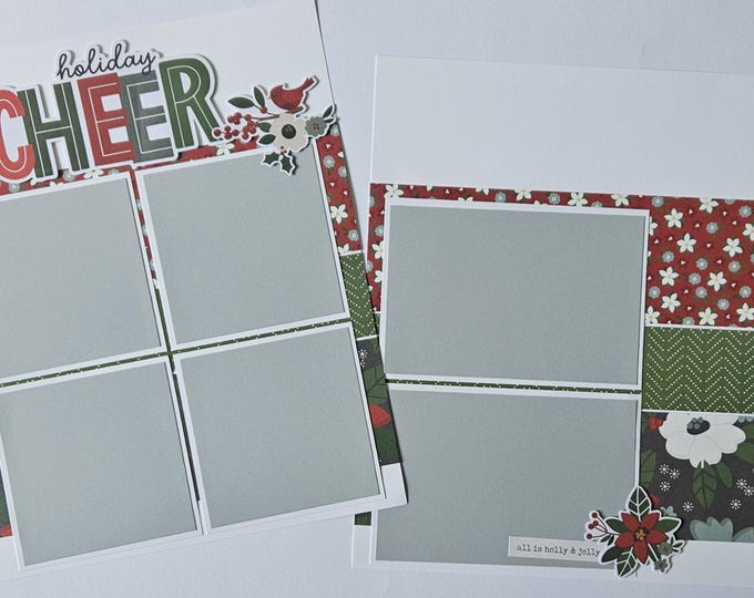 Holiday Cheer.........12x12 Scrapbook Layout, Scrapbook Page Kit ...