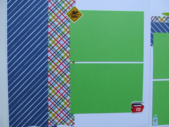 Scrapbooking Lake Day 12X12 DIY Scrapbook layout or Premade Kit Paper ...