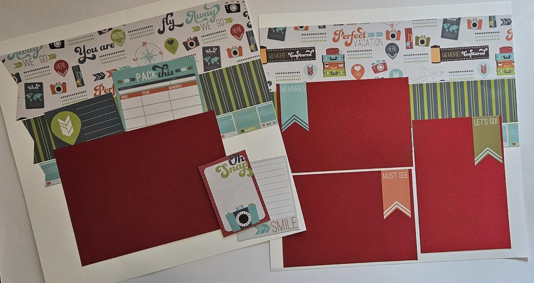 Pack This....diy Kit,12x12 Scrapbook Layout,scrapbook Page Kit, - Etsy