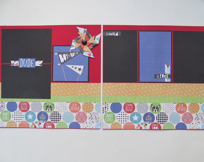Pre-made Only***dude Premade or DIY Kit,12x12 Scrapbook Layout ...