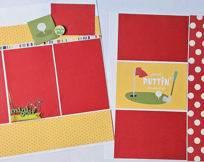 Putt Putt Golf.......12x12 Scrapbook Layout, Scrapbook Page Kit ...