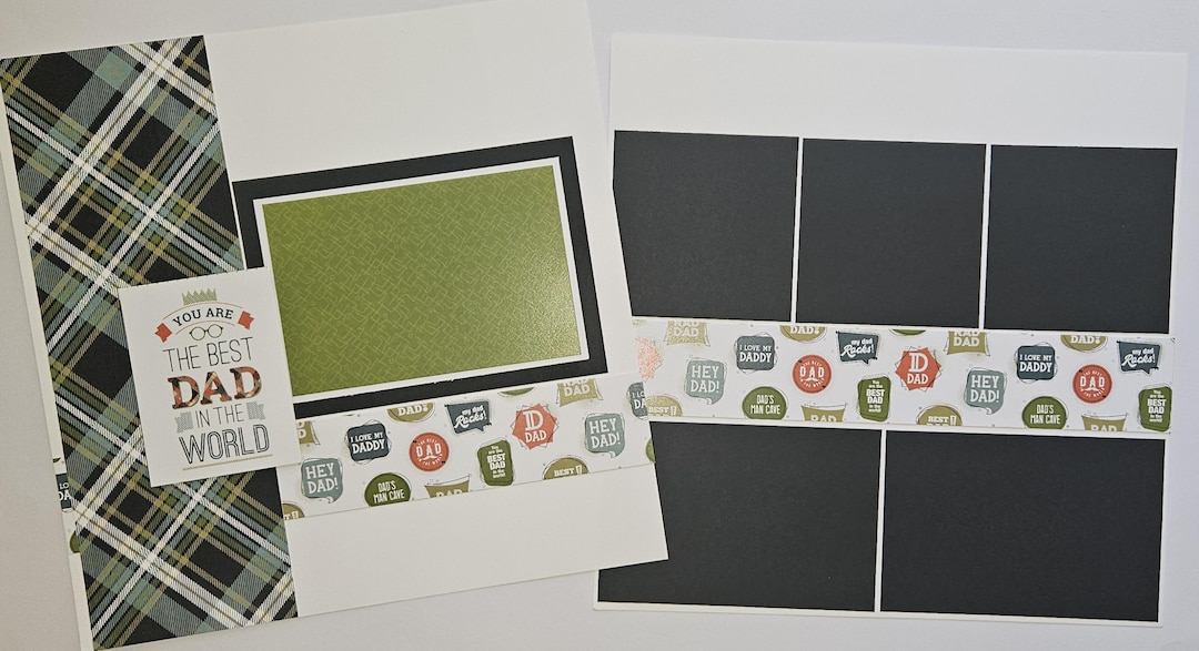 Dad.....diy Kit,12x12 Scrapbook Layout, Scrapbook Page Kit - Etsy
