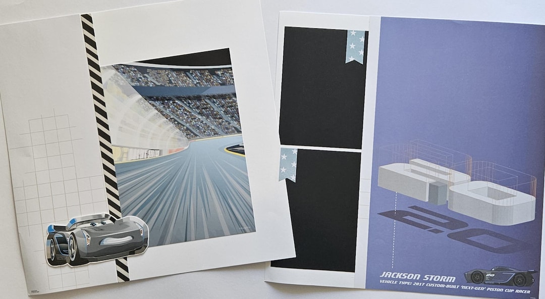 Cars/storm 12x12 Scrapbook Layout DIY Kit - Etsy